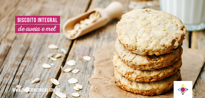 Biscoito integral caseiro de Aveia e Mel